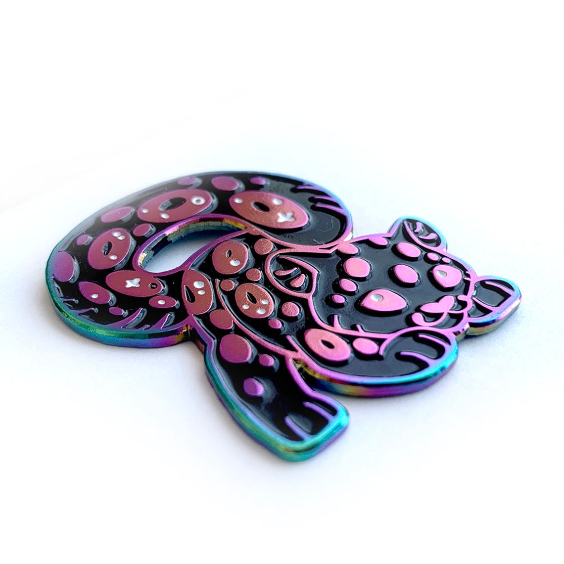 Rainbow Snow Leopard Enamel Pin a Soft Enamel Pin Set With - Etsy