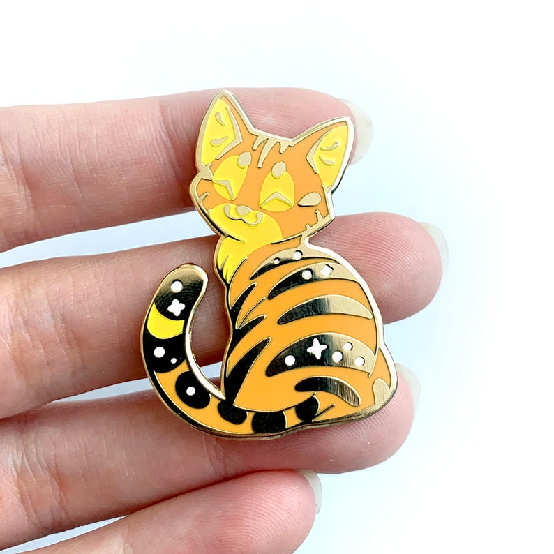 Rainbow Tabby Cat Enamel Pin a Soft Enamel Pin Set With - Etsy