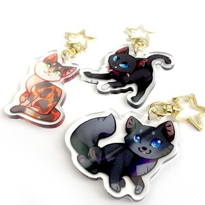 Warrior Cats Keychain Charm - Clear Double Sided Acrylic Keychain ...