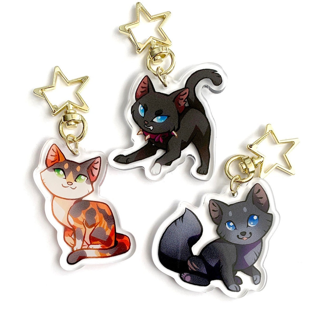 Warrior Cats Keychain Charm Clear Double Sided Acrylic - Etsy