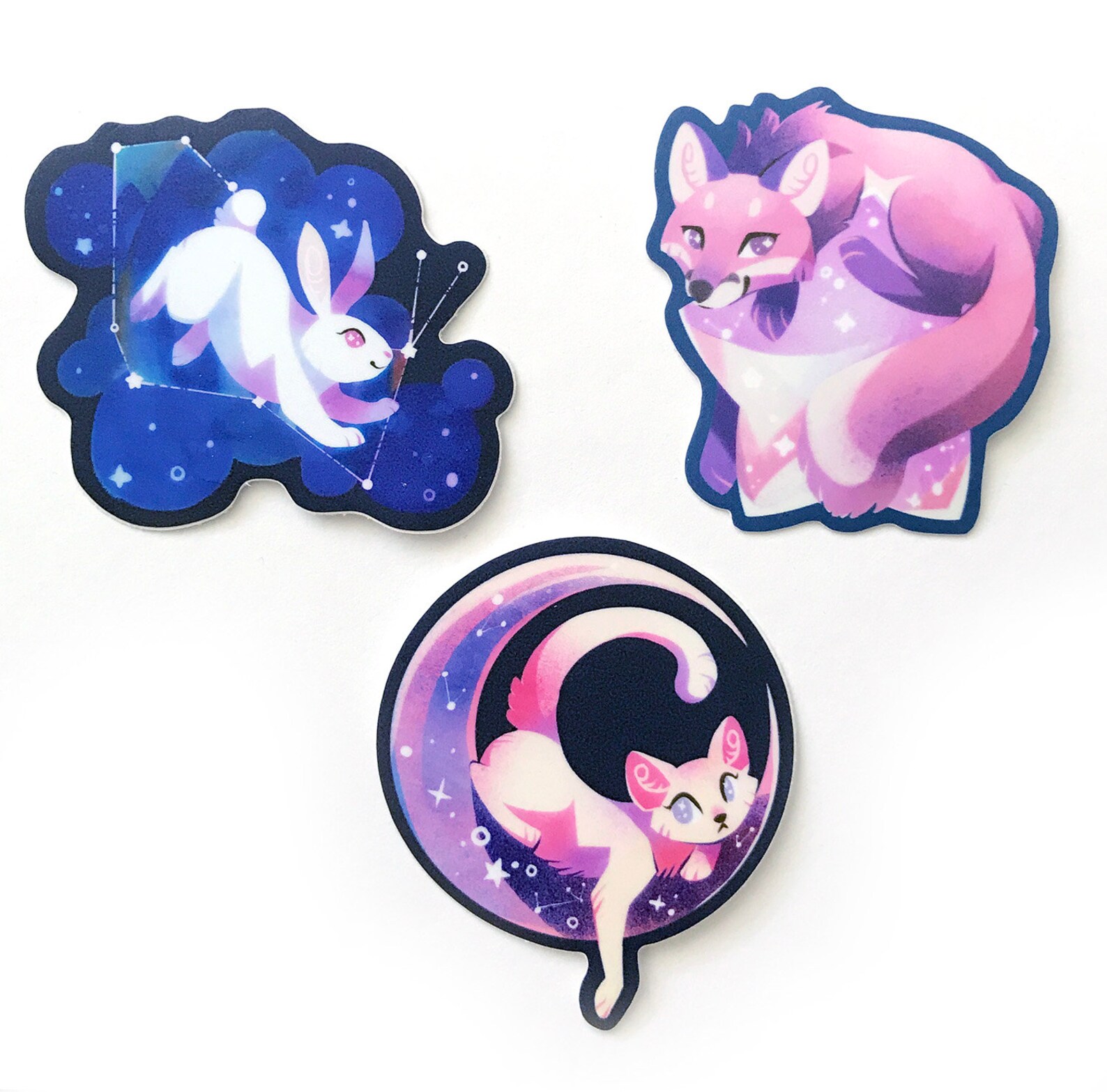 Cosmic Critters Adorable Die Cut Durable Vinyl Sticker Set | Etsy