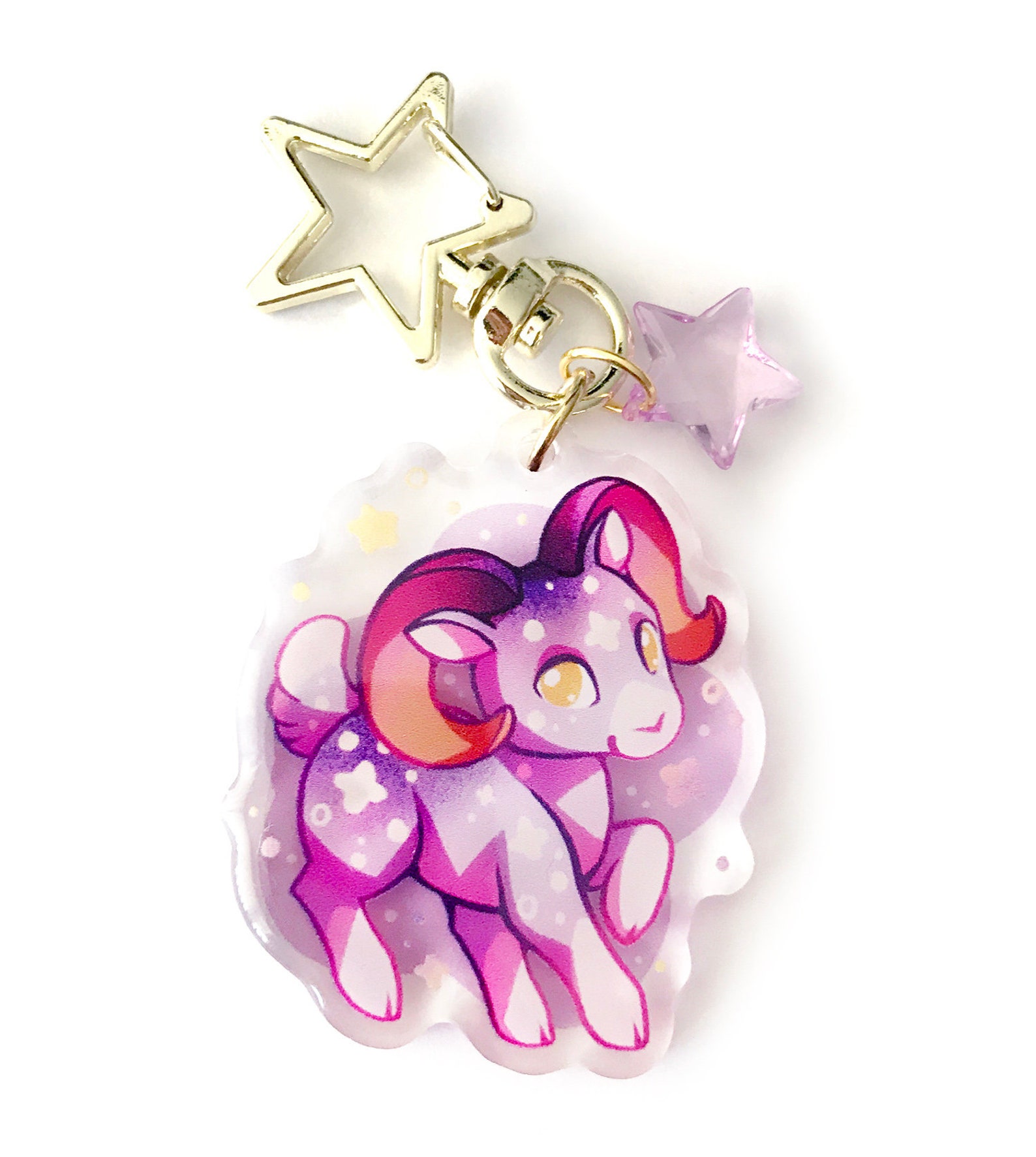 Cosmic Zodiac Animals Keyring Clear Double Sided Acrylic - Etsy