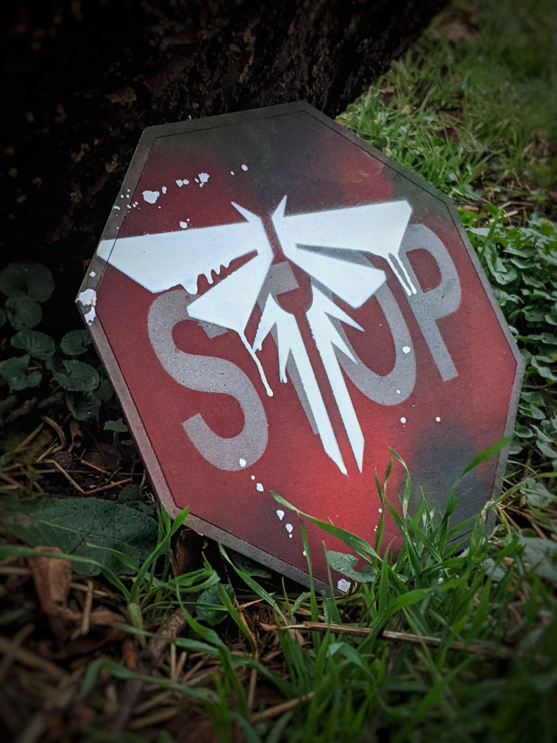 Last of Us Stop Sign Tlou Firefly Decor Last of Us Home - Etsy