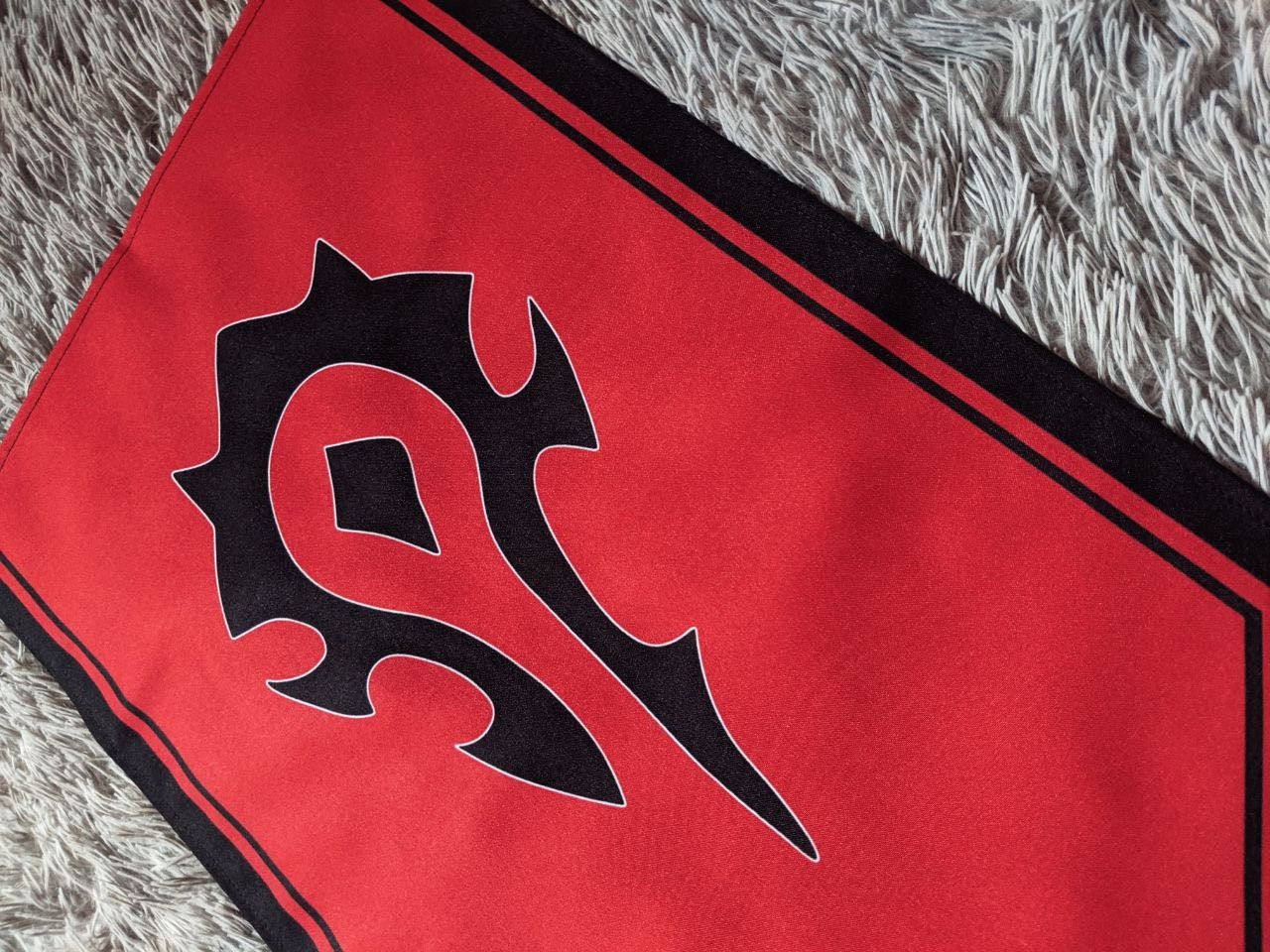 Horde Banner Orgrimmar Flag Wow Wall Decor Gift for Gamer Game Room ...