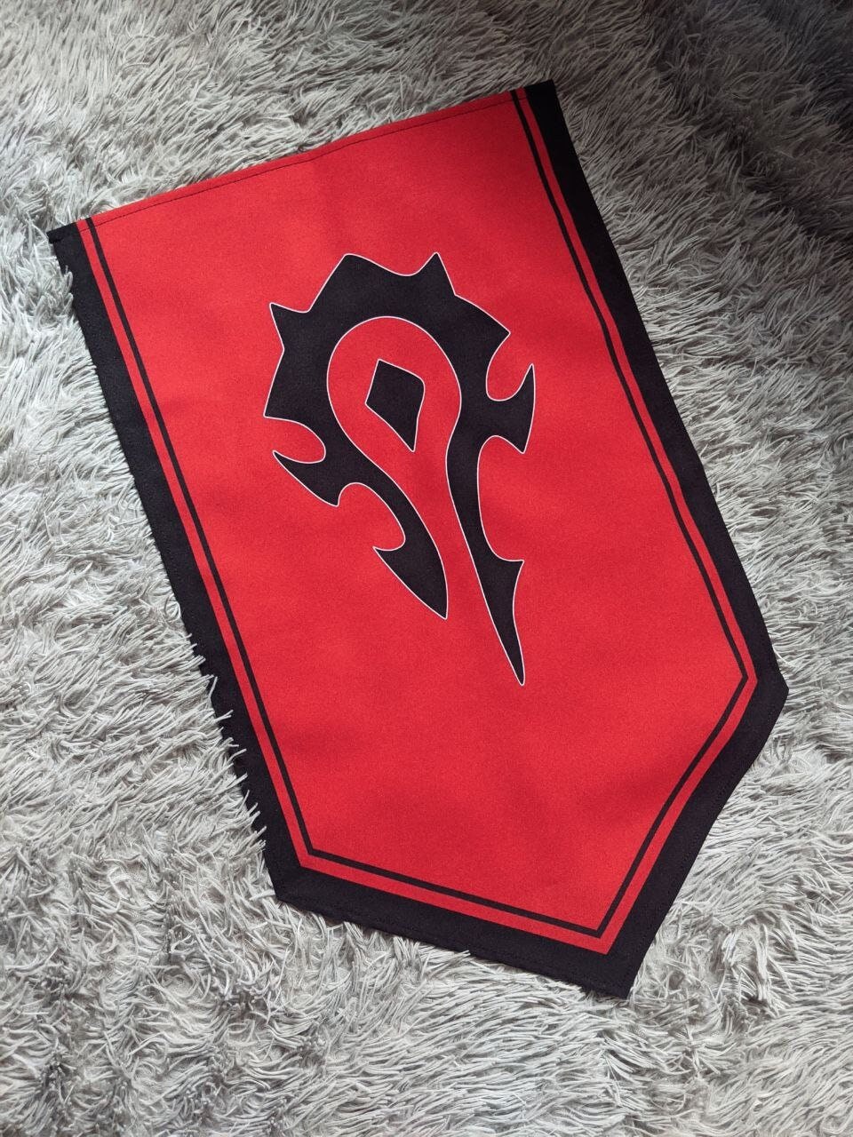 Horde Banner || Orgrimmar Flag | Wow Wall Decor | Gift for Gamer | Game ...