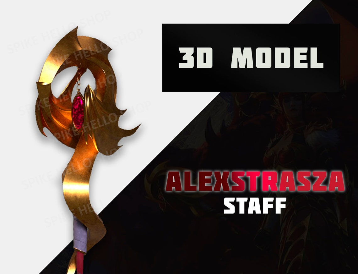 Alexstrasza Staff 3D Model Wow Cosplay Game 3D Pattern - Etsy