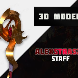 Alexstrasza Staff 3D Model Wow Cosplay Game 3D Pattern - Etsy