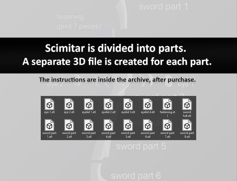 E-ming Scimitar 3D Model (of Hua Cheng From Tian Guan Ci Fu) || Cosplay ...