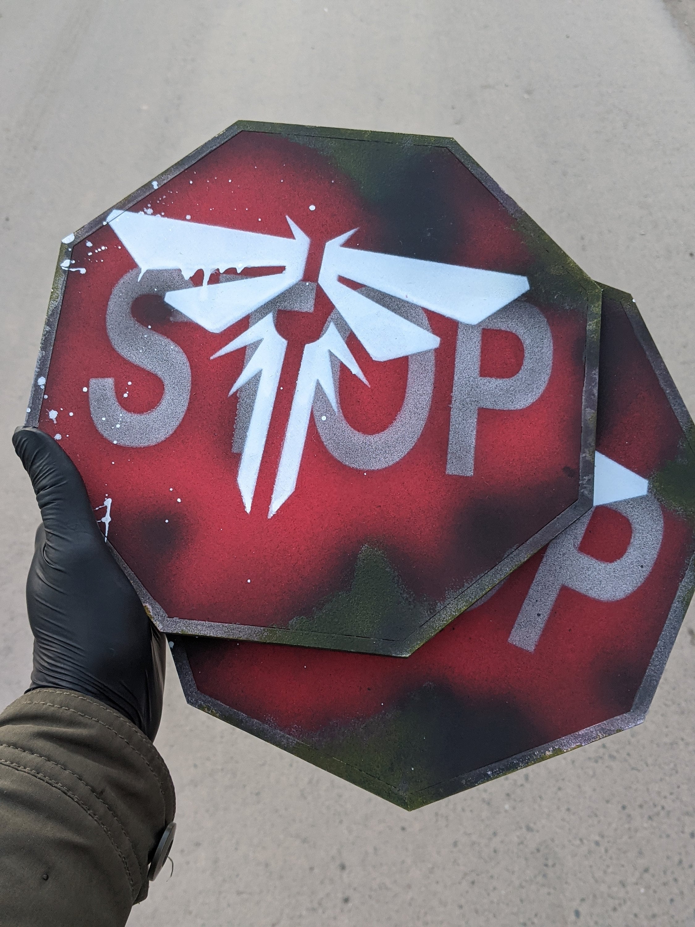 Last of Us Stop Sign Tlou Firefly Decor Last of Us Home - Etsy