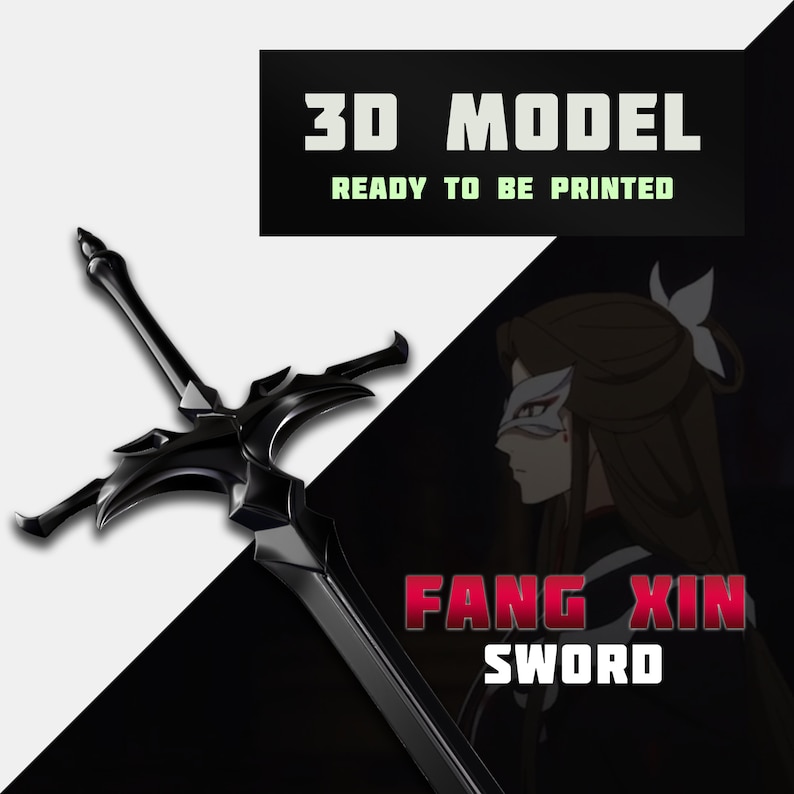 Fang Xin 3D Model (xie Lian's Sword) || Cosplay Pattern | Digital Three ...