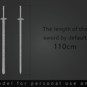 Suibian Sword 3D Model (wei Wuxian's) || Cosplay Pattern | Digital ...
