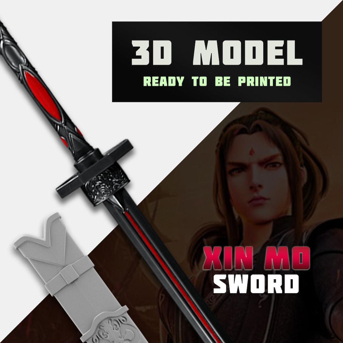 Xin Mo Sword 3D Model luo Binghe From SVSSS Cosplay Pattern Digital ...