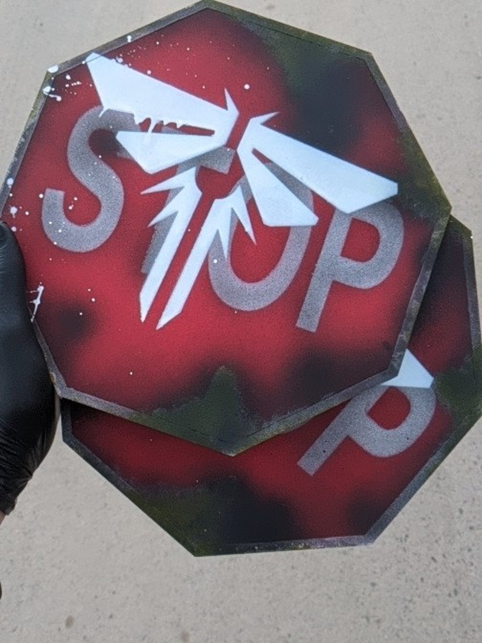 Last of Us Stop Sign Tlou Firefly Decor Last of Us Home - Etsy