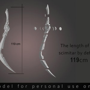 E-ming Scimitar 3D Model (of Hua Cheng From Tian Guan Ci Fu) || Cosplay ...