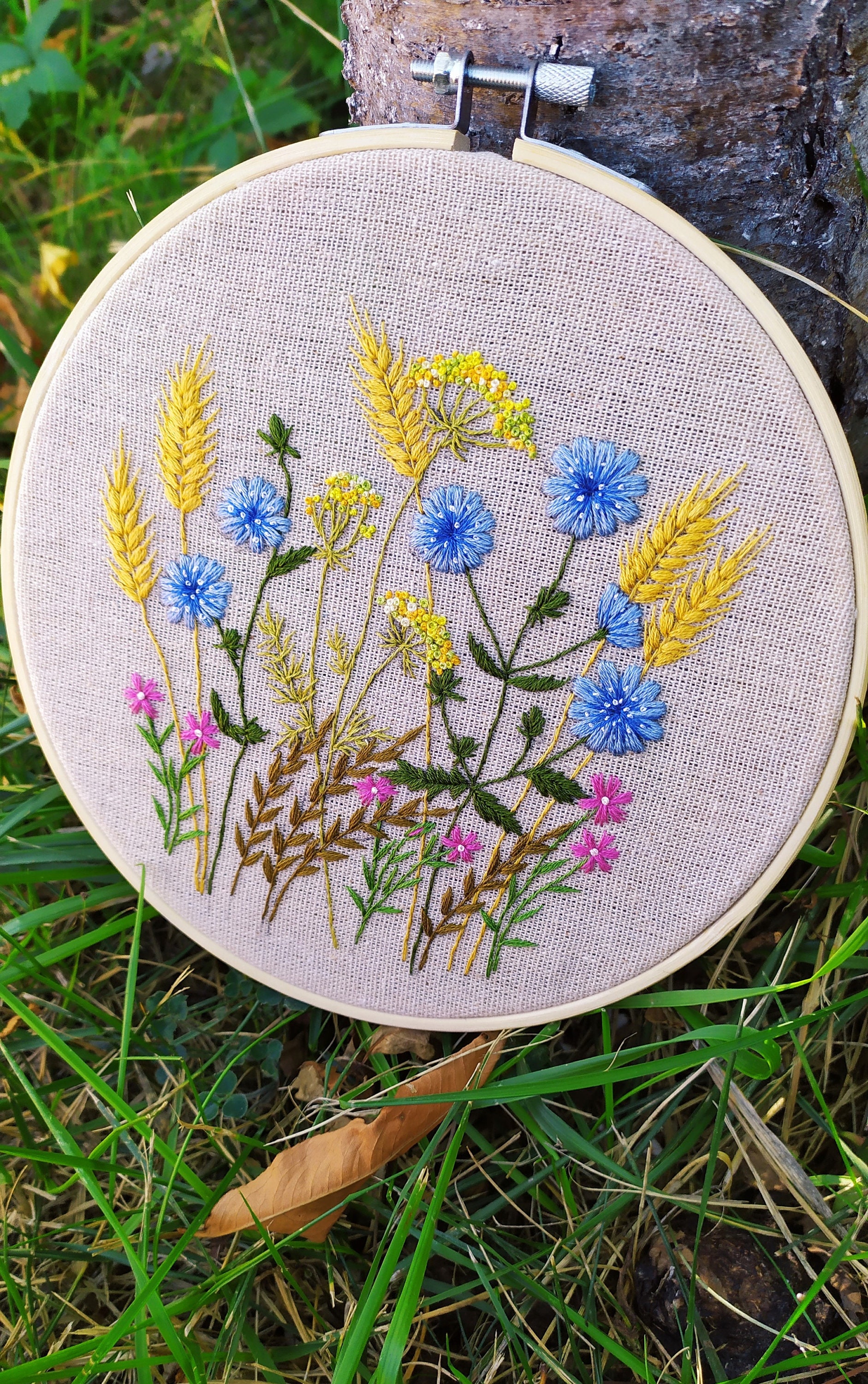 Embroidery Flowers Botanical Flowers Flowers Decor Modern - Etsy