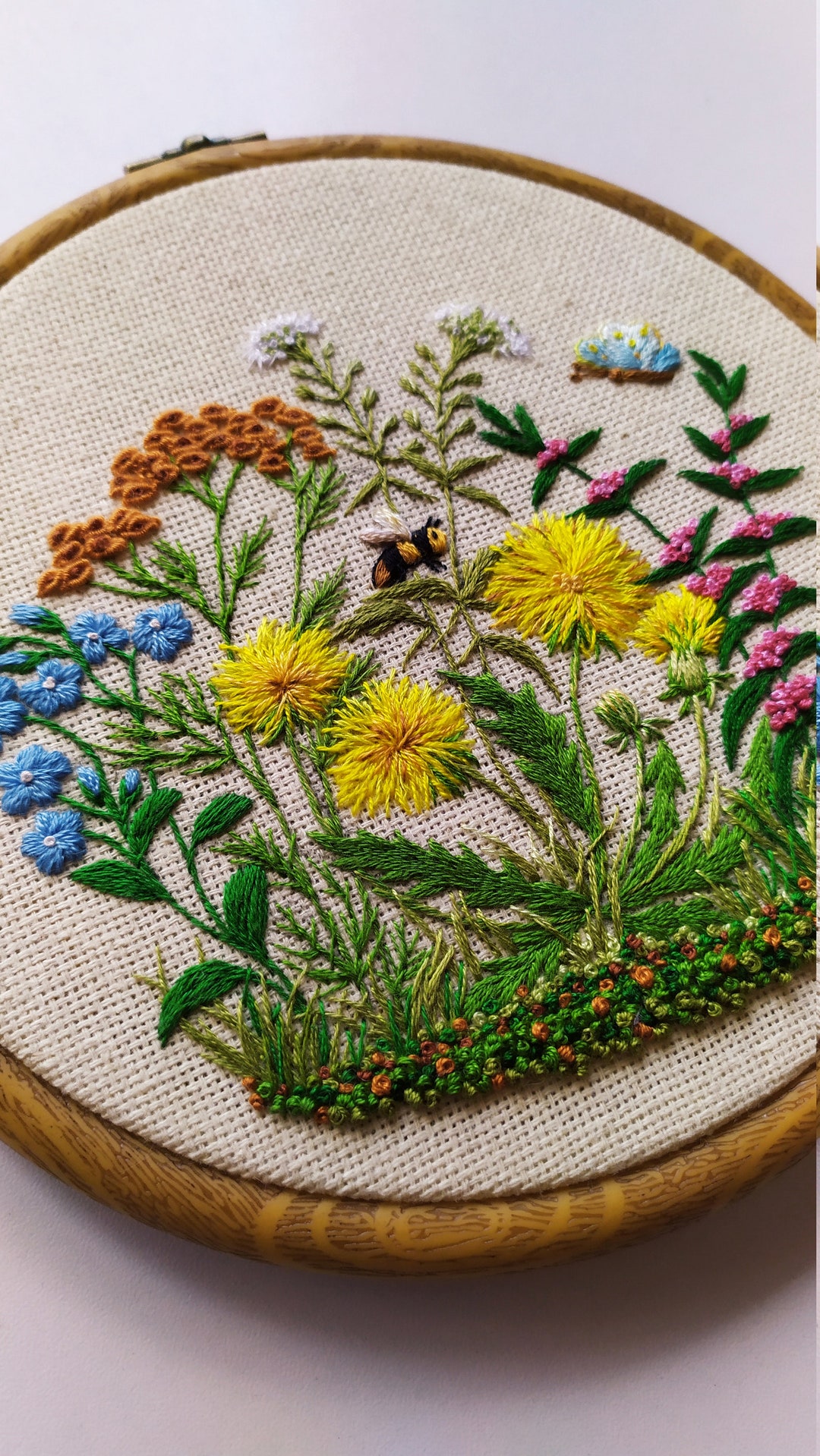 Spring Decor, Embroidery Spring Decor, , Embroidery Art, Modern ...