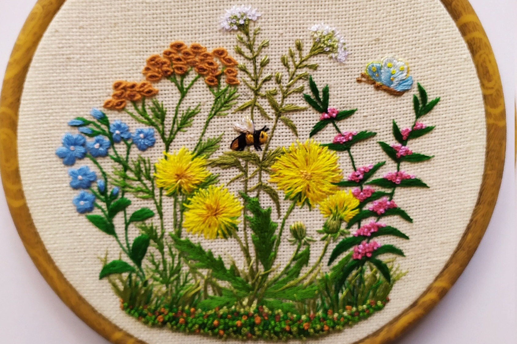 Spring Decor, Embroidery Spring Decor, , Embroidery Art, Modern ...