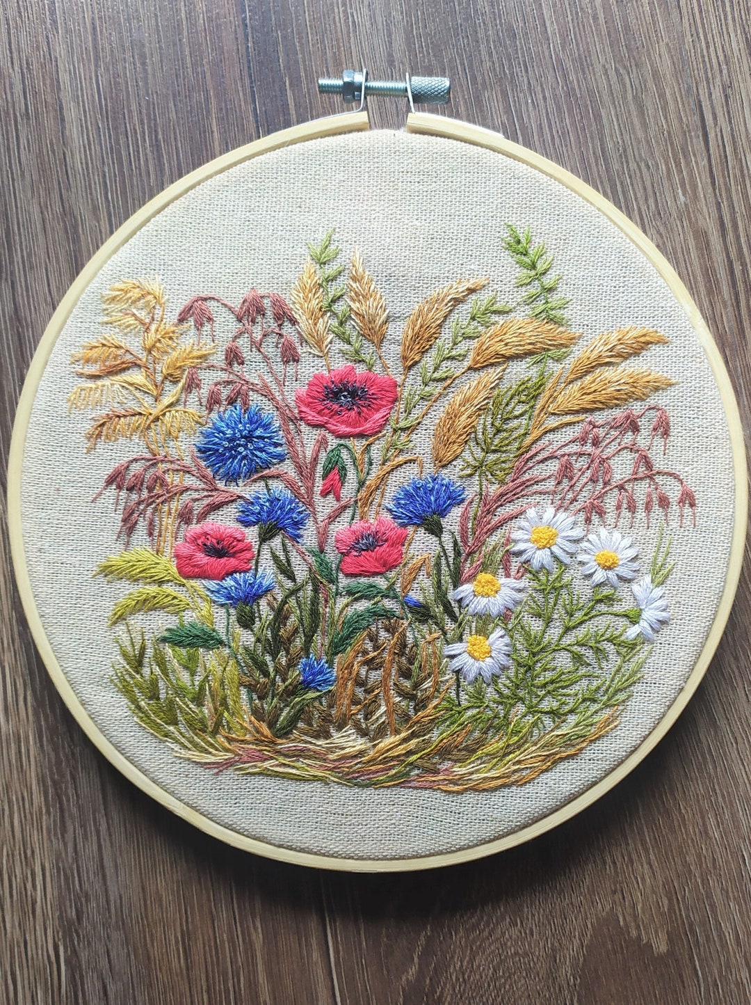 Wildflower Embroidery Art, Modern Embroidery, Original Artwork ...
