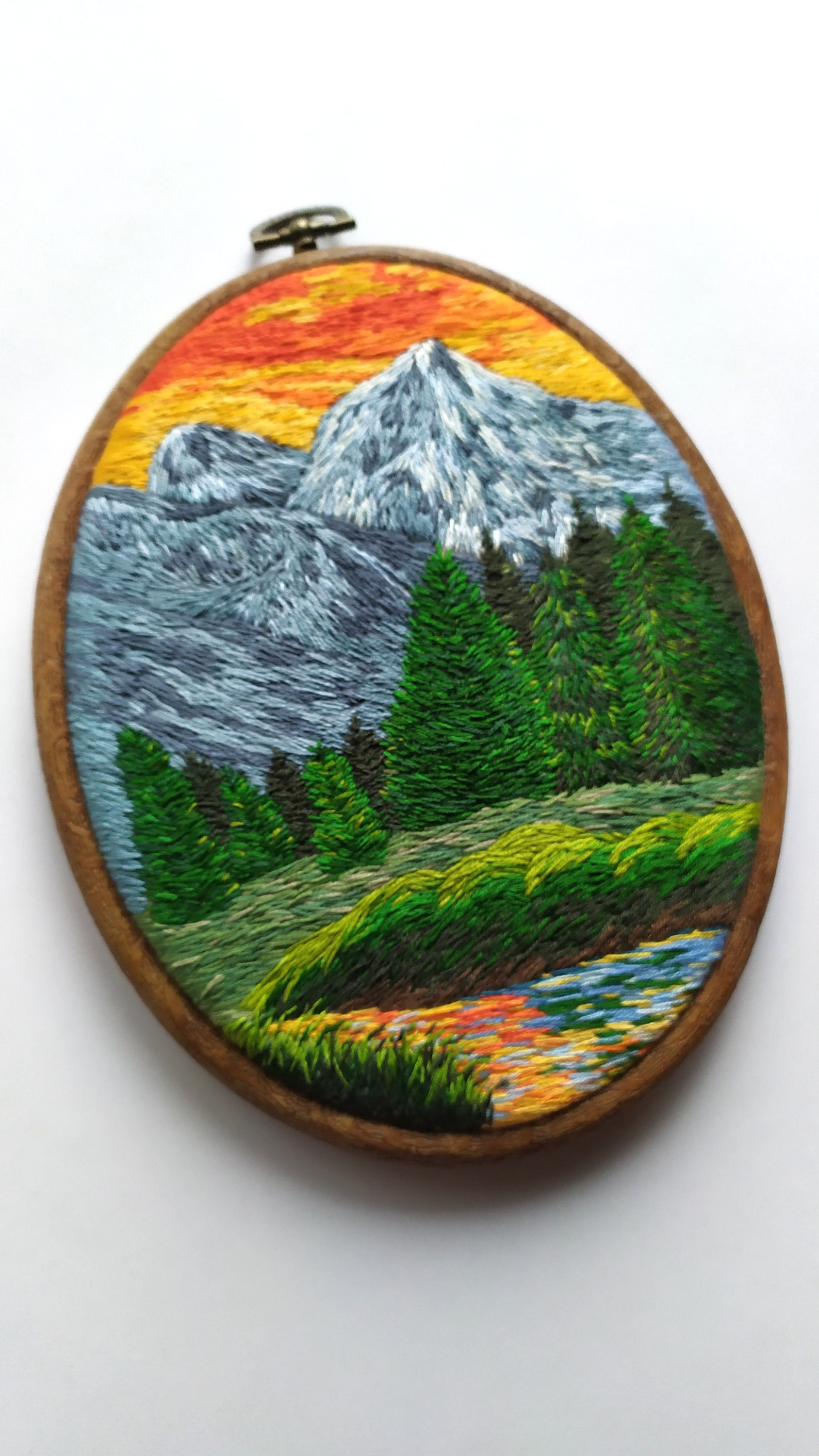 Landscape Embroidery, Landscape Art, Thread Painting, Embroidery Art ...