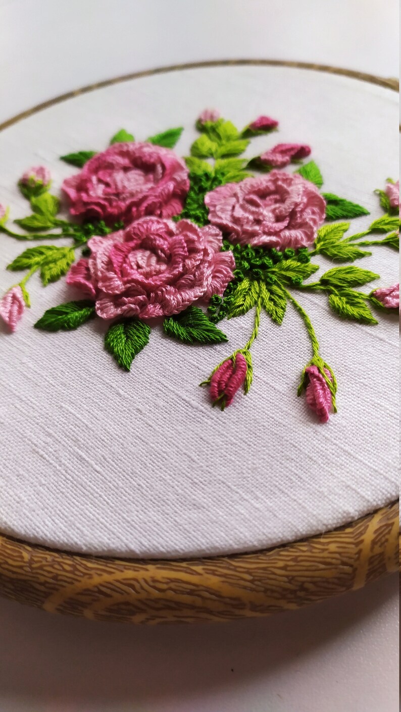 3d Embroidery, Roses Flowers, Embroidery Flowers, Modern Embroidery ...