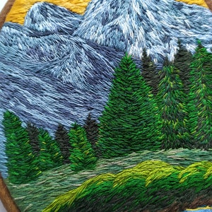 Landscape Embroidery, Landscape Art, Thread Painting, Embroidery Art ...