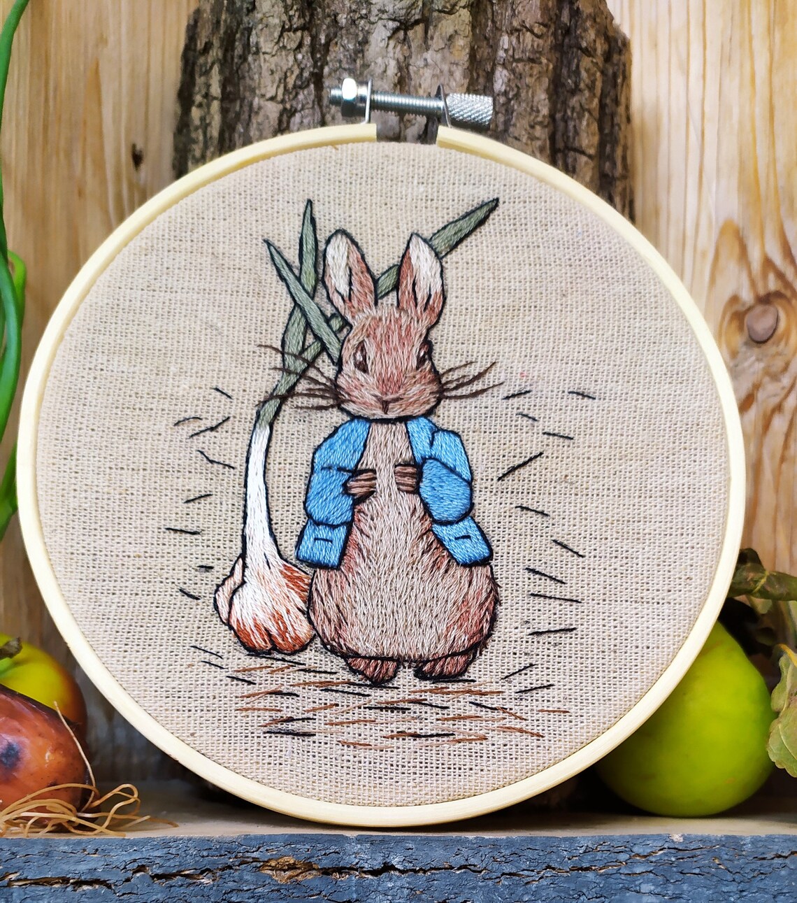 Peter Rabbit Peter Rabbit Embroidery Embroidery Art Modern - Etsy