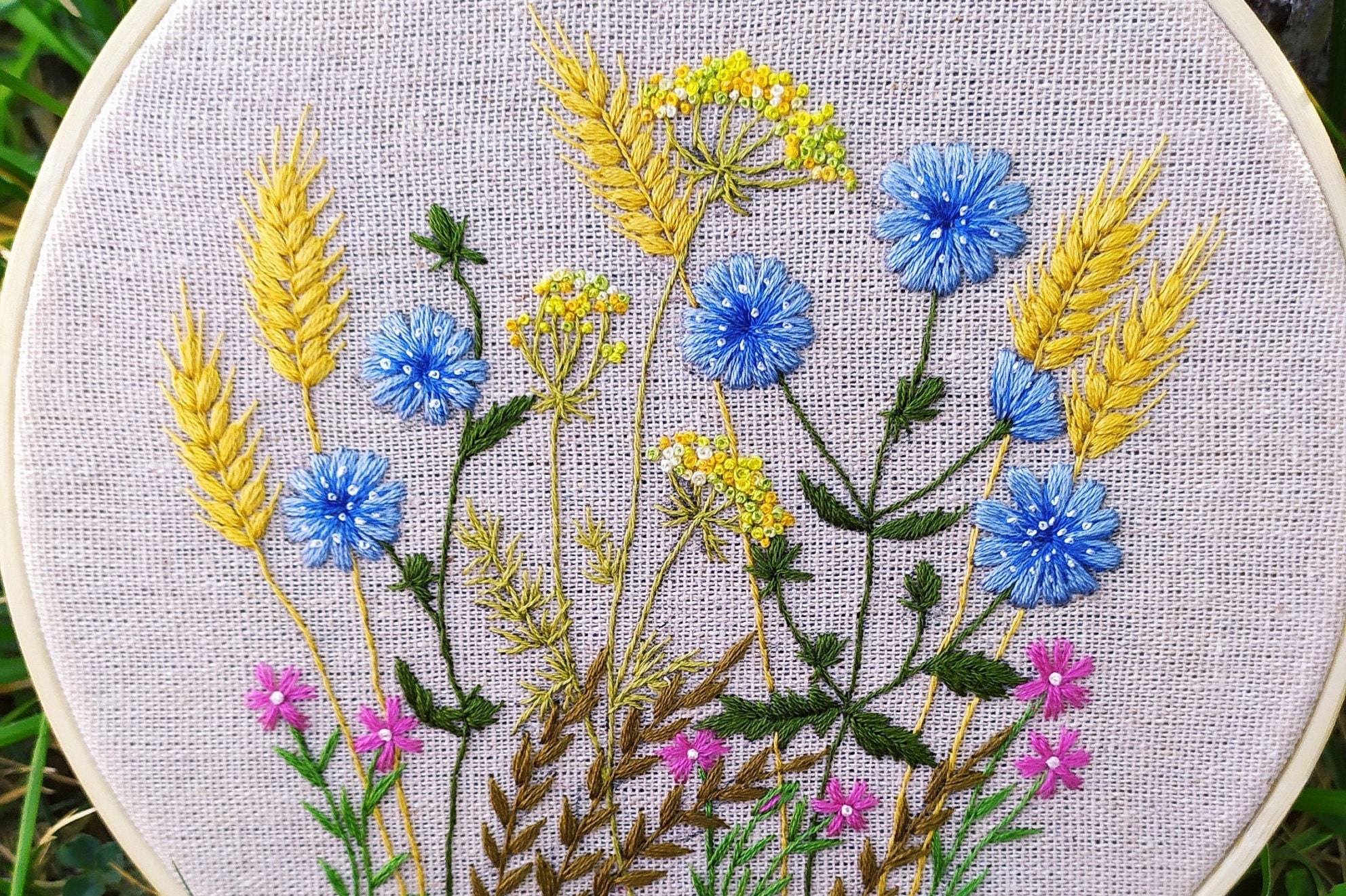 Embroidery Flowers Botanical Flowers Flowers Decor Modern - Etsy