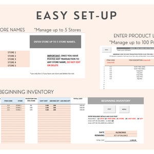 INVENTORY Tracker With Invoice Template Inventory Log Sheet - Etsy
