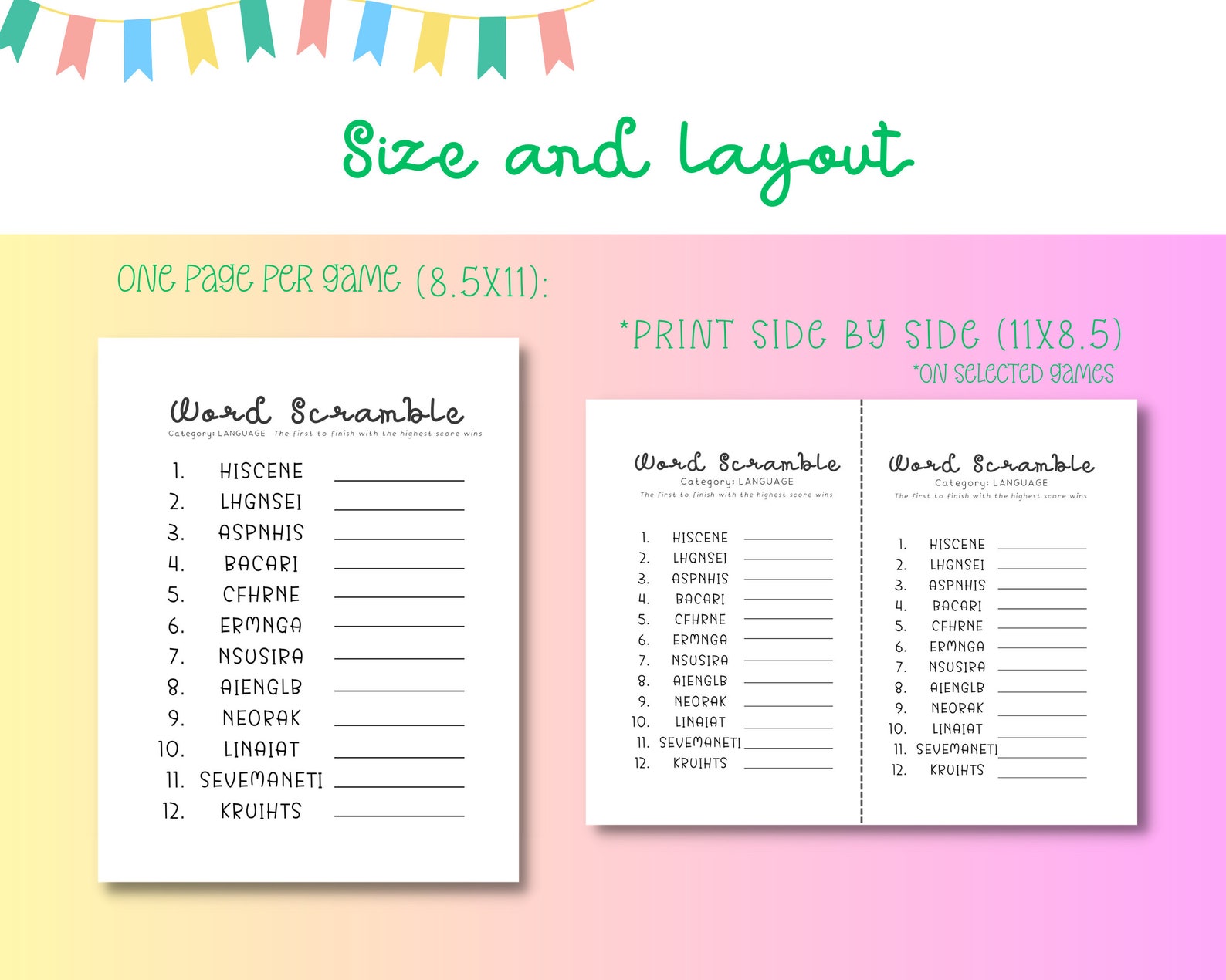 10 PDF Games Bundle Printable Games for All Ages in PDF - Etsy