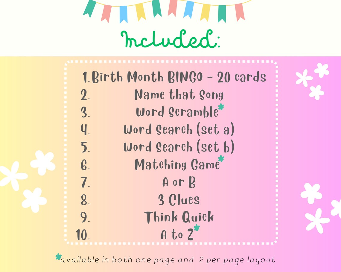 10 PDF Games Bundle Printable Games for All Ages in PDF - Etsy