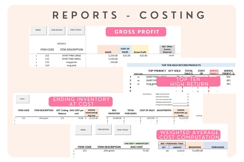 INVENTORY Tracker With Invoice Template Inventory Log Sheet - Etsy