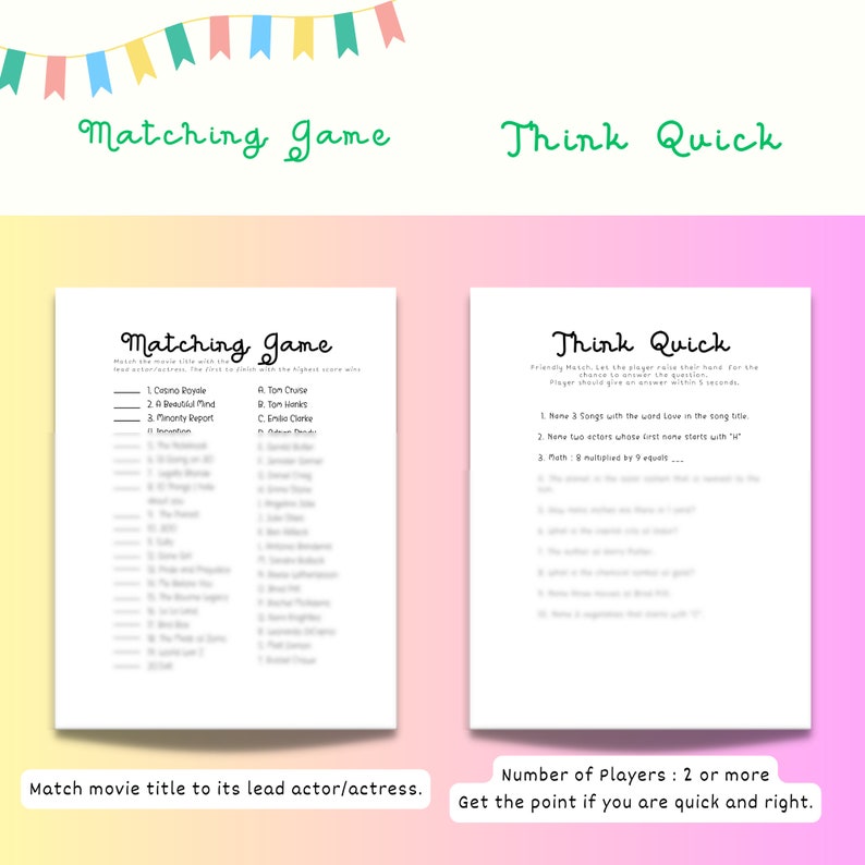 10 PDF Games Bundle | Printable Games for All Ages in PDF Format ...