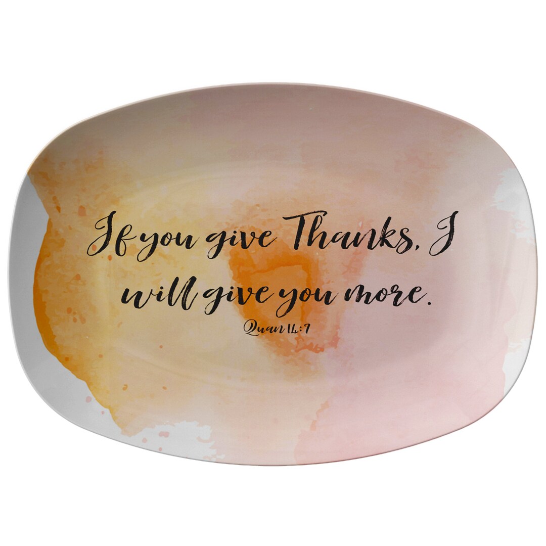 If You Give Thanks I Will Give You More, Islamic Platter, Islamic Home ...