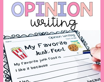 Second Grade Opinion Writing Prompts and Worksheets - Etsy