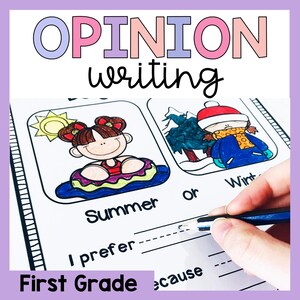 First Grade Opinion Writing Prompts and Worksheets - Etsy