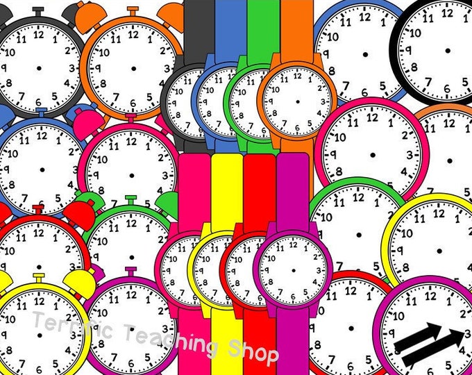 Blank Clock Clip Art - Etsy