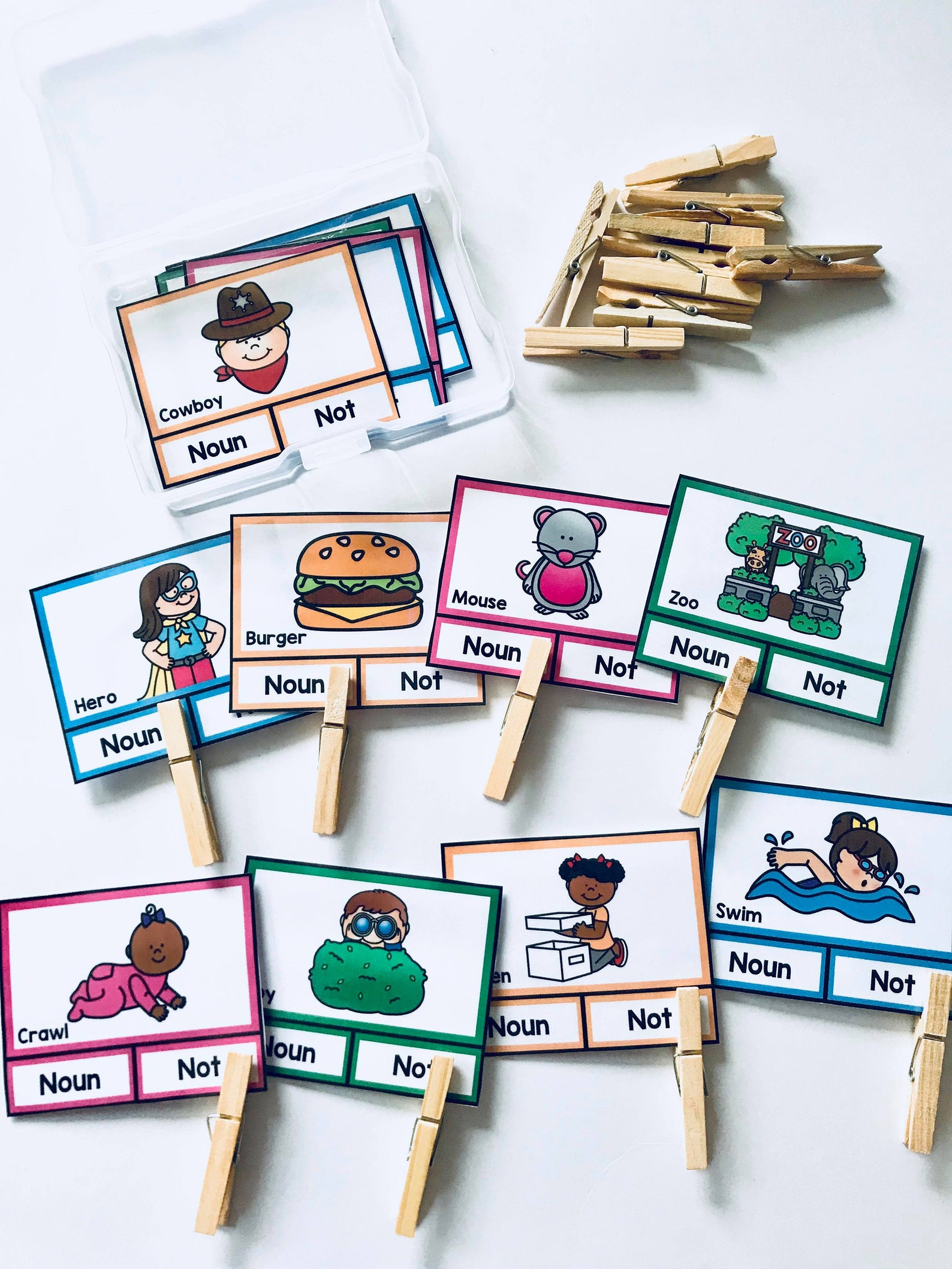 Noun Centers Parts of Speech Activities - Etsy