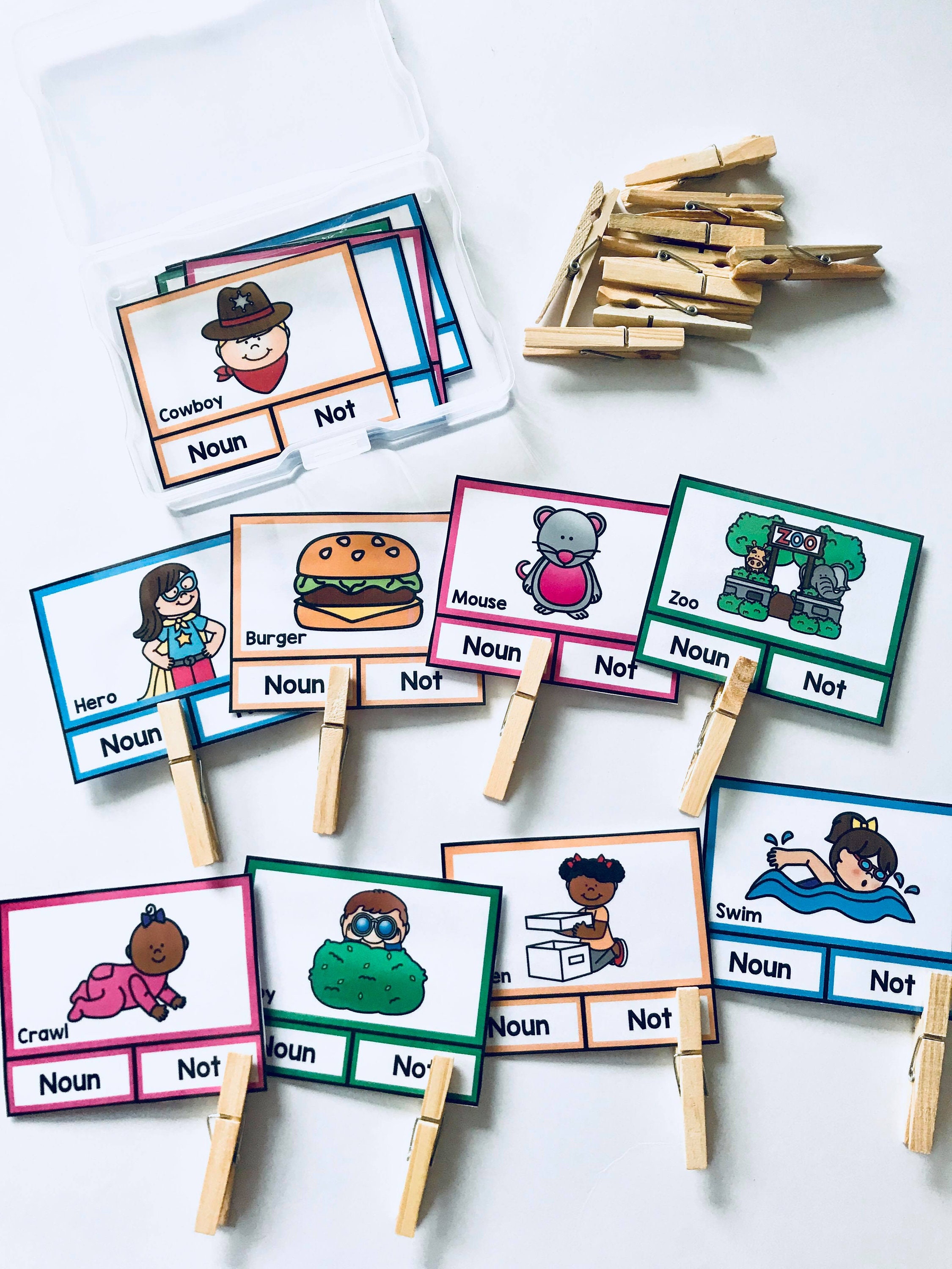 Noun Centers Parts of Speech Activities - Etsy