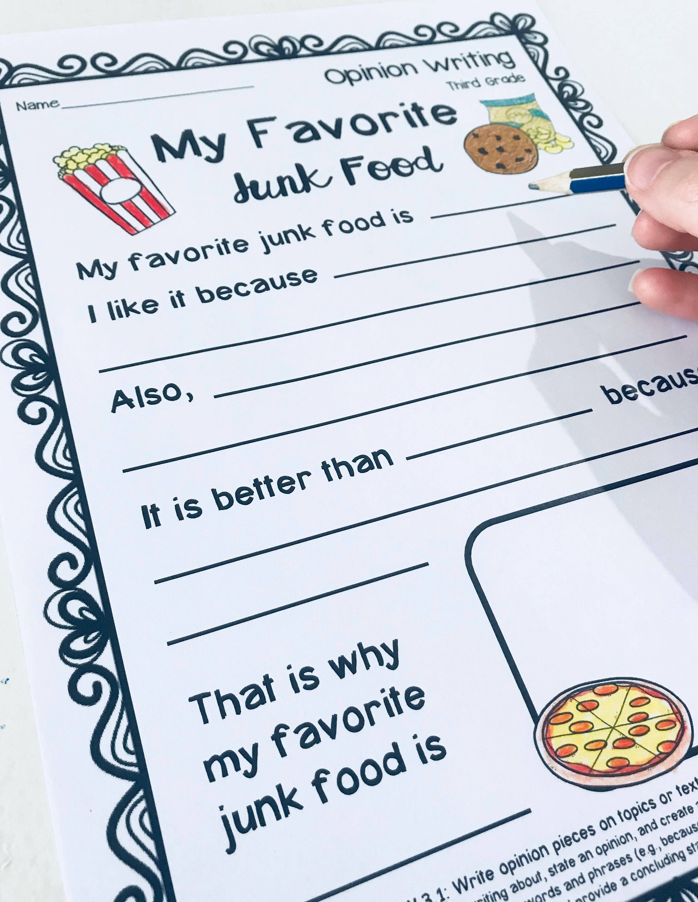 Third Grade Opinion Writing Prompts and Worksheets - Etsy