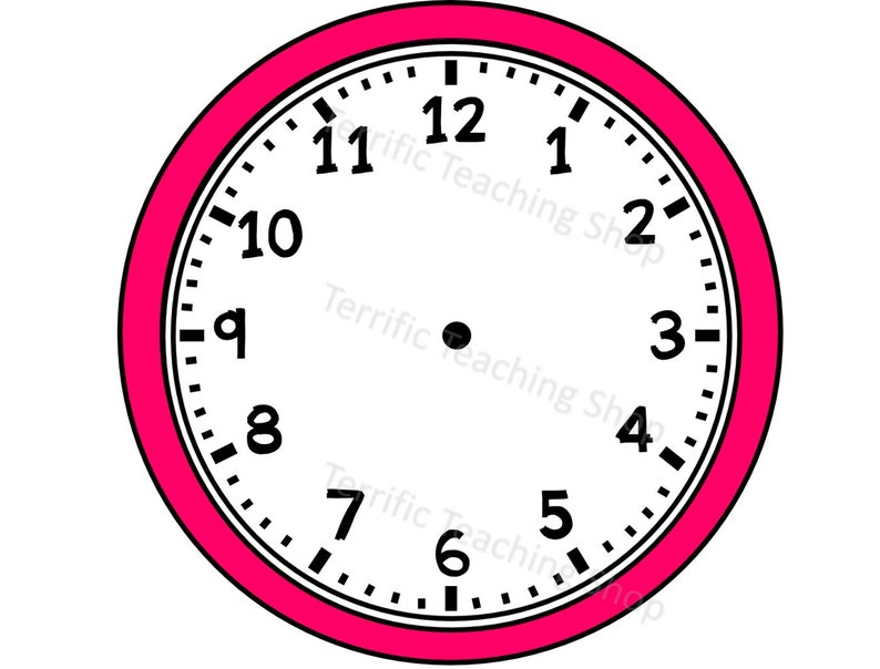 Blank Clock Clip Art - Etsy