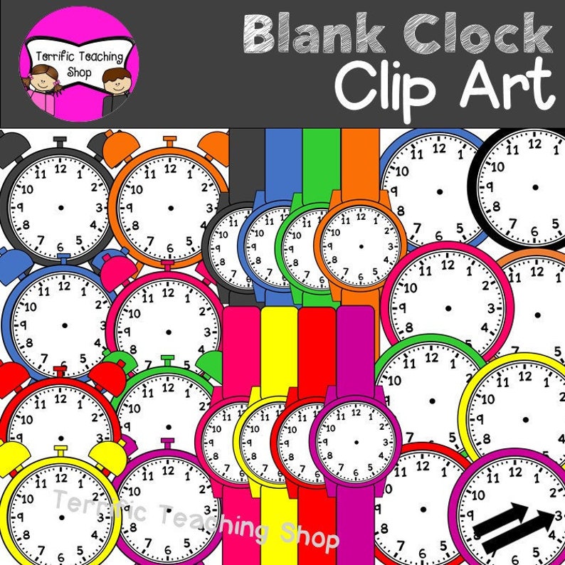 Blank Clock Clip Art - Etsy
