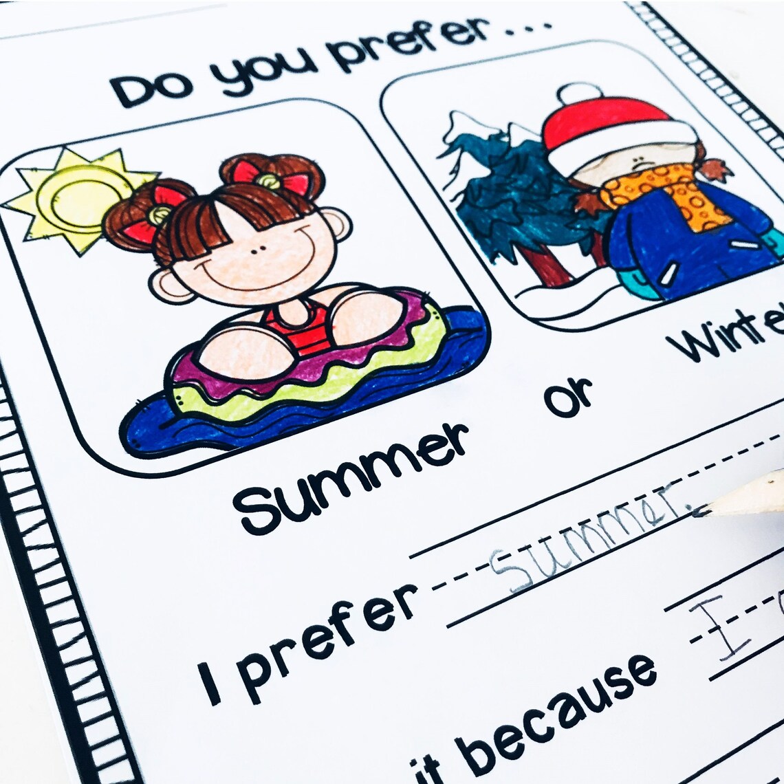 First Grade Opinion Writing Prompts and Writing Worksheets Writing Set ...