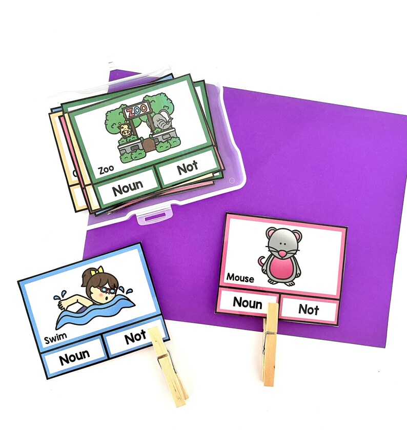 Noun Centers Parts of Speech Activities - Grammar Games - Etsy