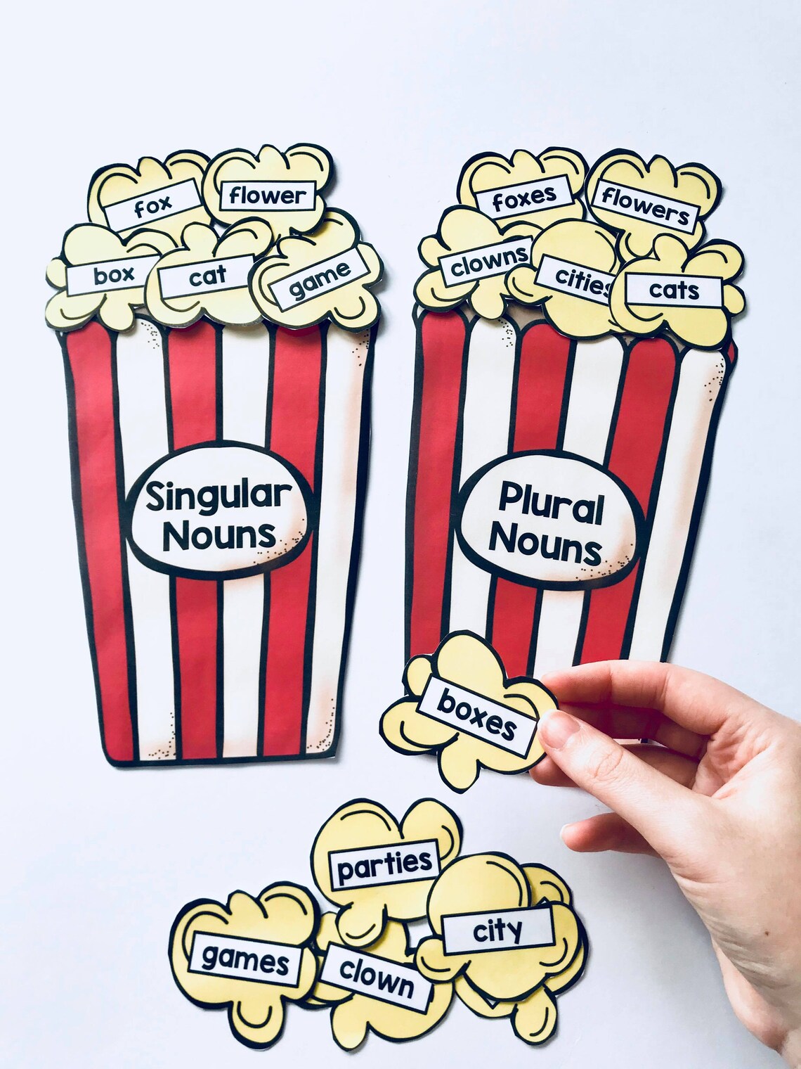 Noun Centers Parts of Speech Activities - Etsy