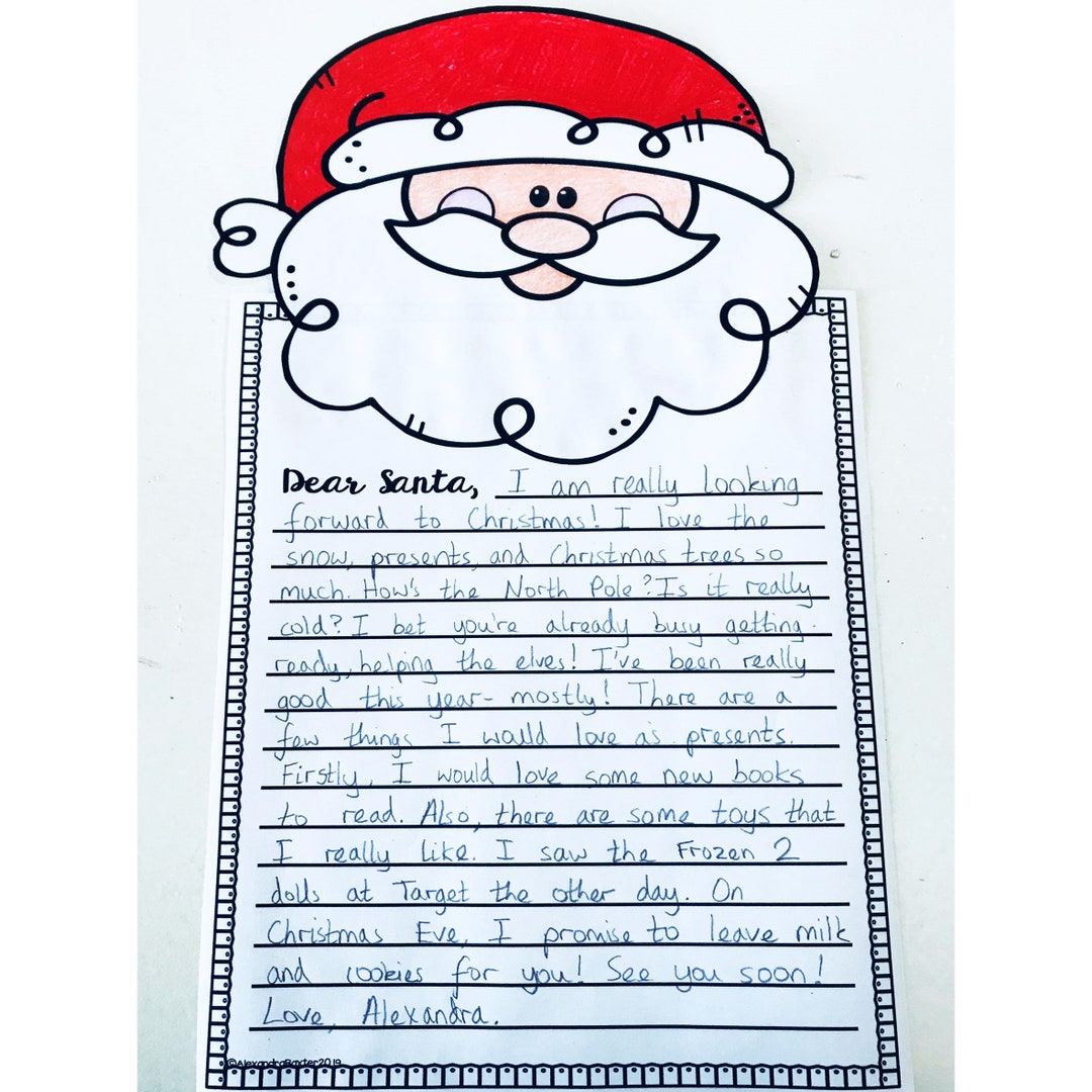 Letter to Santa Craft Christmas Writing Craft Xmas Art Paper Kids ...