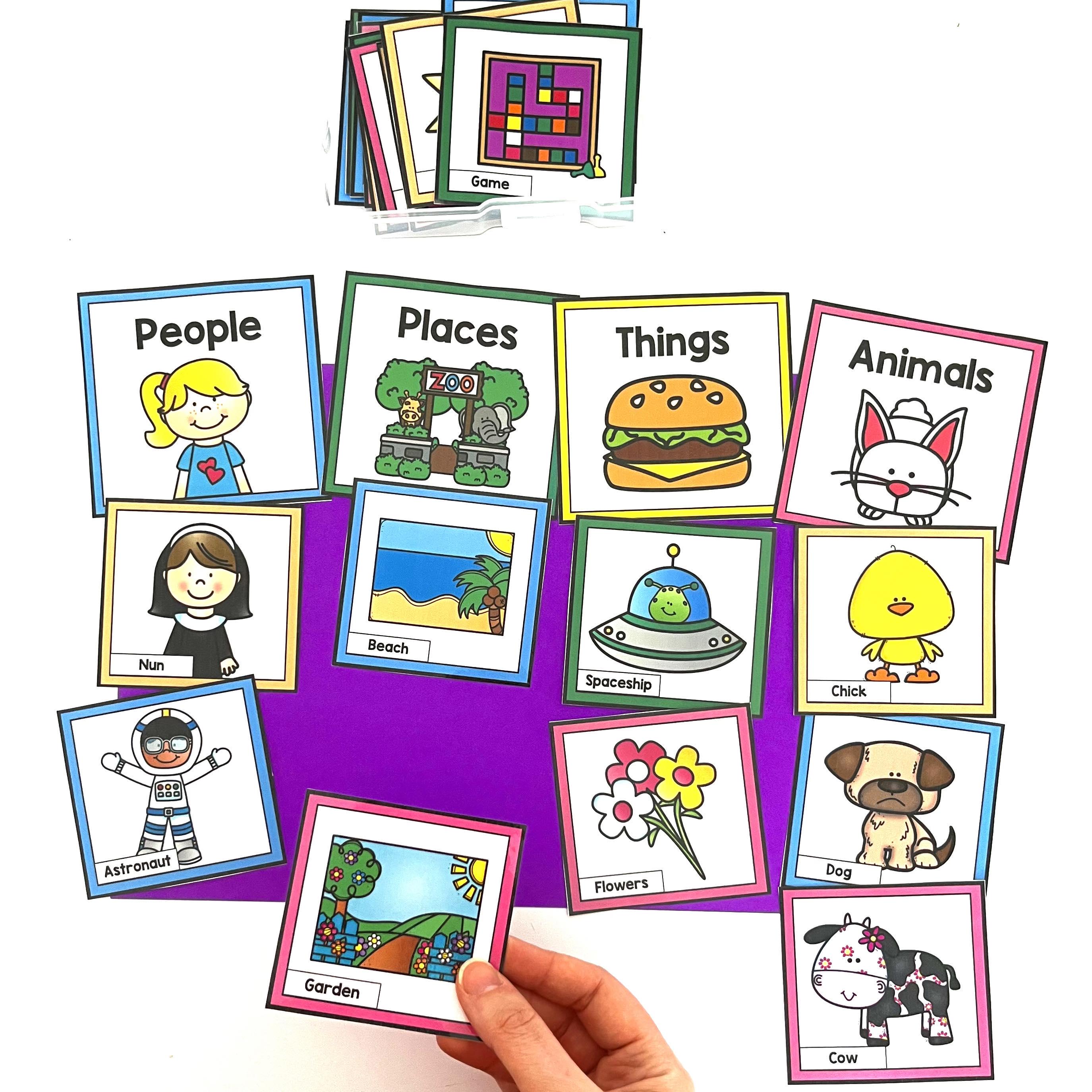 Noun Centers Parts of Speech Activities - Grammar Games - Etsy