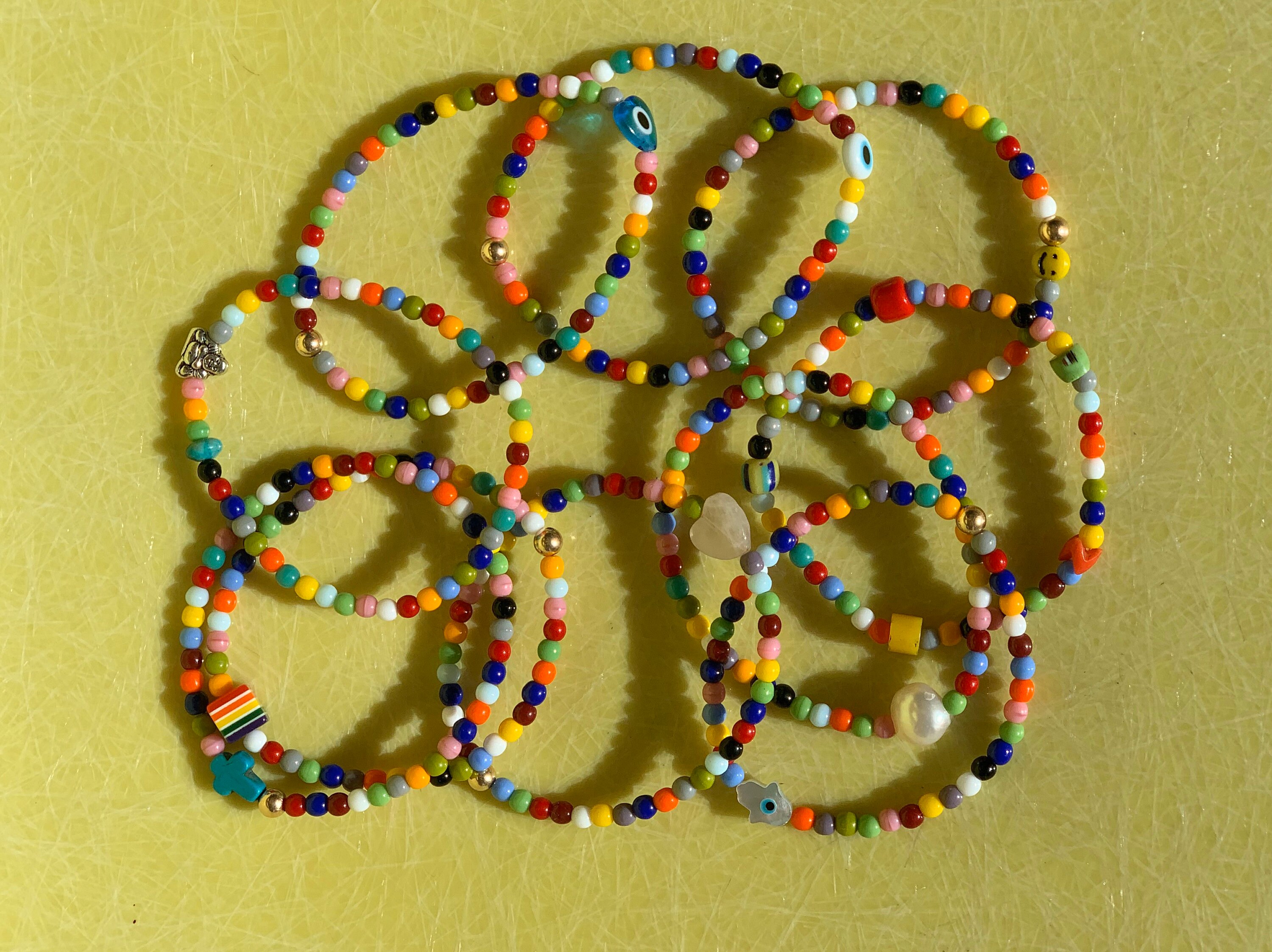 Summer Camp Bracelets Druk Beads African Trade Beads Smiley - Etsy