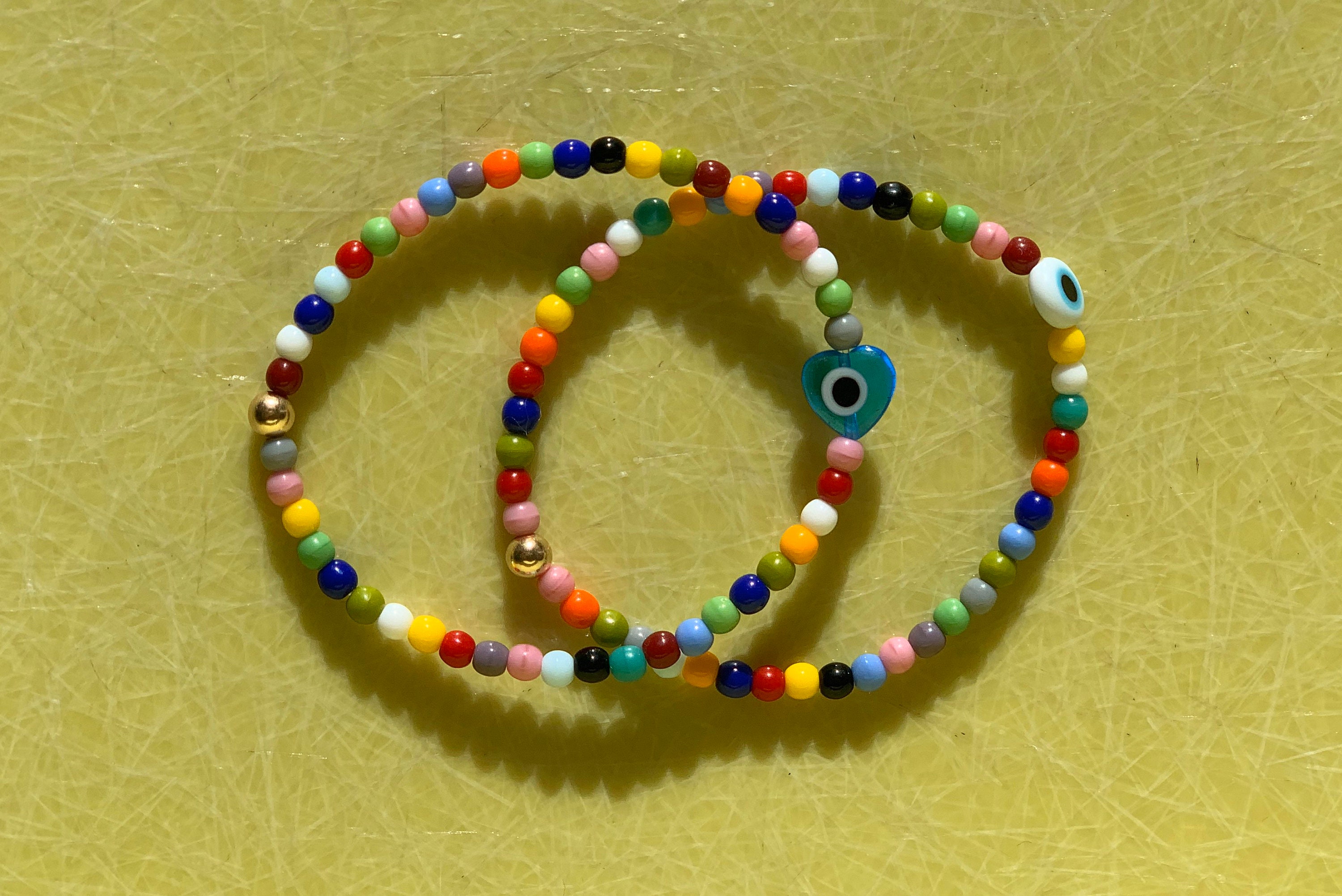 Summer Camp Bracelets Druk Beads African Trade Beads Smiley - Etsy