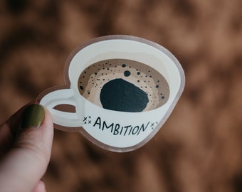 Cup of Ambition sticker - Etsy