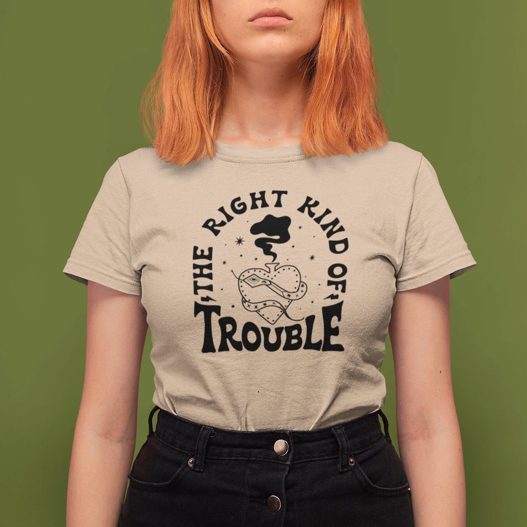Right Kinda Trouble (black Graphic) Unisex T-shirt - Etsy